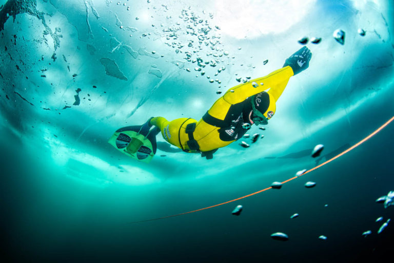 New World record in free diving under the ice - The Scuba News