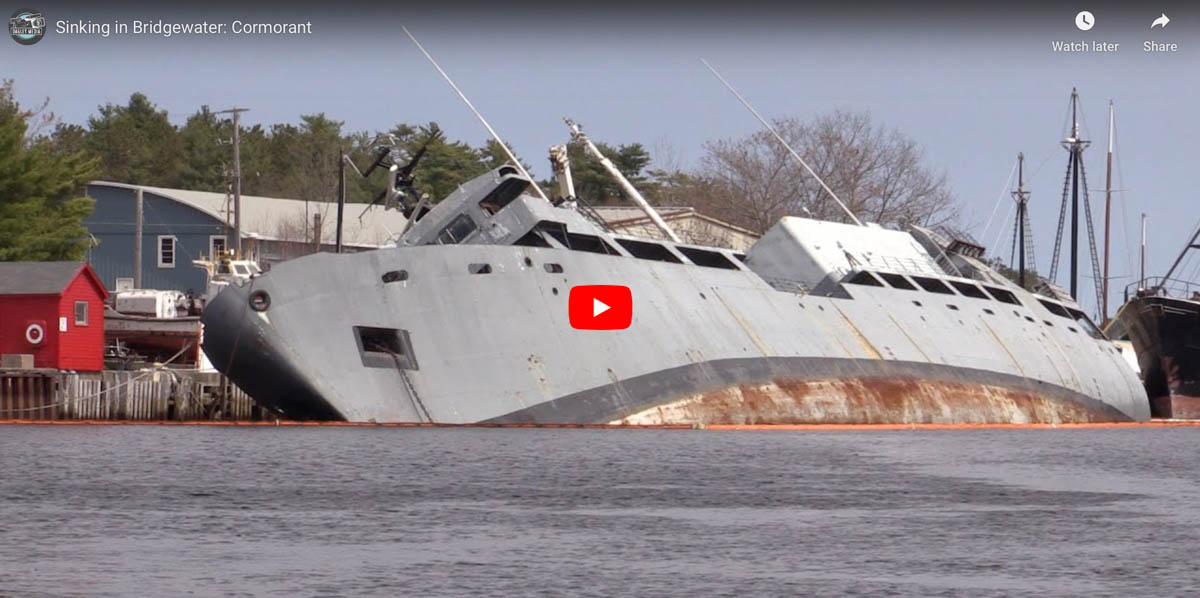 Bon Voyage to the HMCS Cormorant at Bridgewater, Nova Scotia