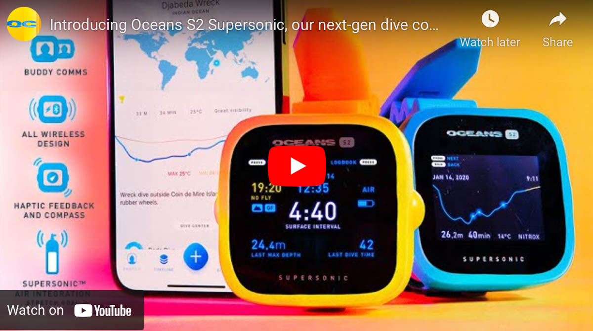 VIDEO: Oceans S2 Supersonic Dive Computer - See It In Action