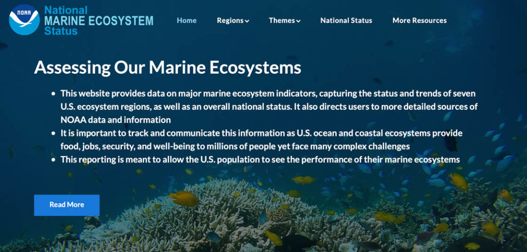 NOAA National Marine Ecosystem Status Website - The Scuba News