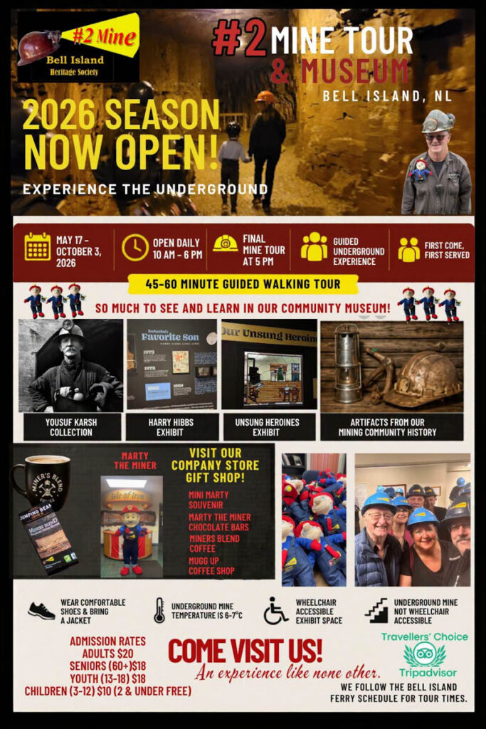 Bell Island’s World-Famous #2 Mine Tour & Museum Reopens for the 2026 ...